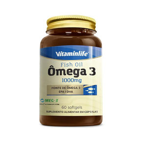 Ômega 3 1000mg (MEG-3®) - 60 softgels - Vitaminlife - Cia da Saúde